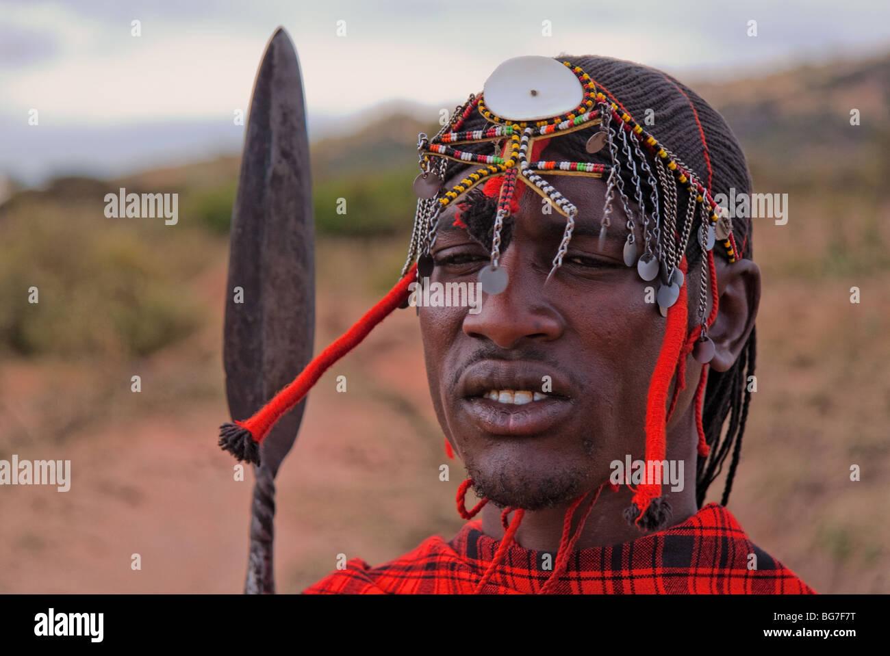 Portrait of Masai warrior Stock Photo - Alamy