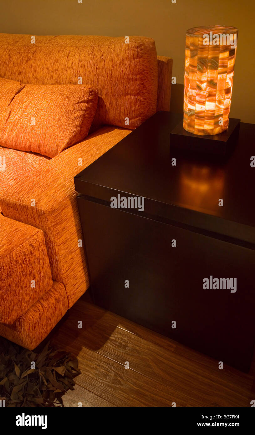 Modern interior orange sofa hi-res stock photography and images - Alamy
