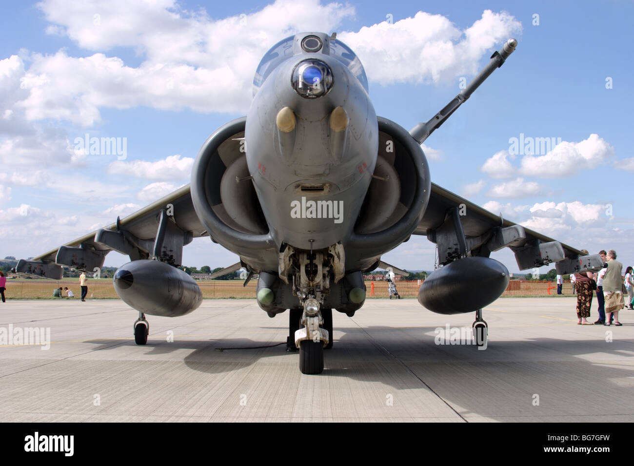 Harrier jet fighter on display Stock Photo - Alamy