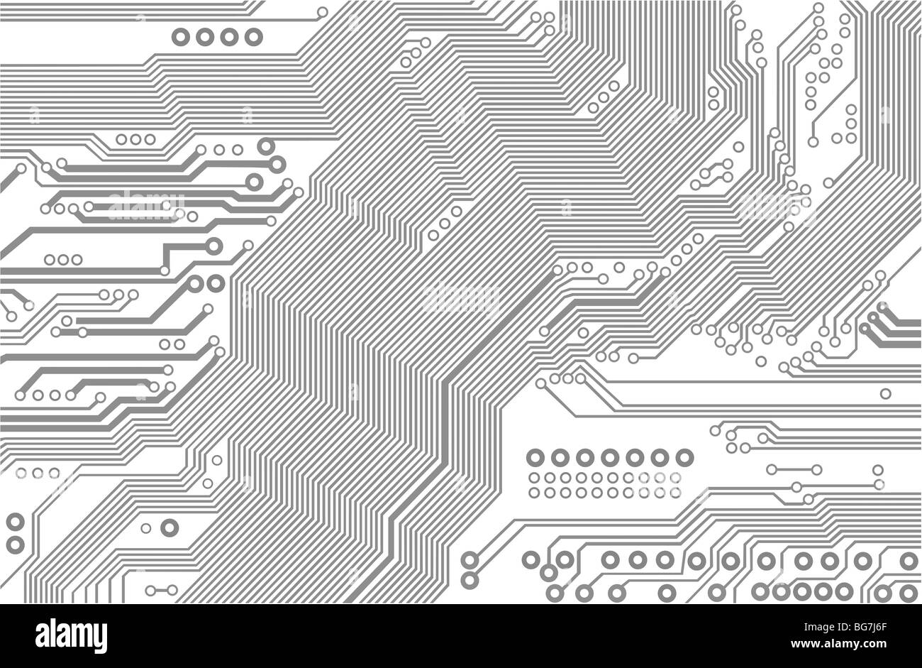 Printed circuit - motherboard - technology abstract Stock Photo - Alamy