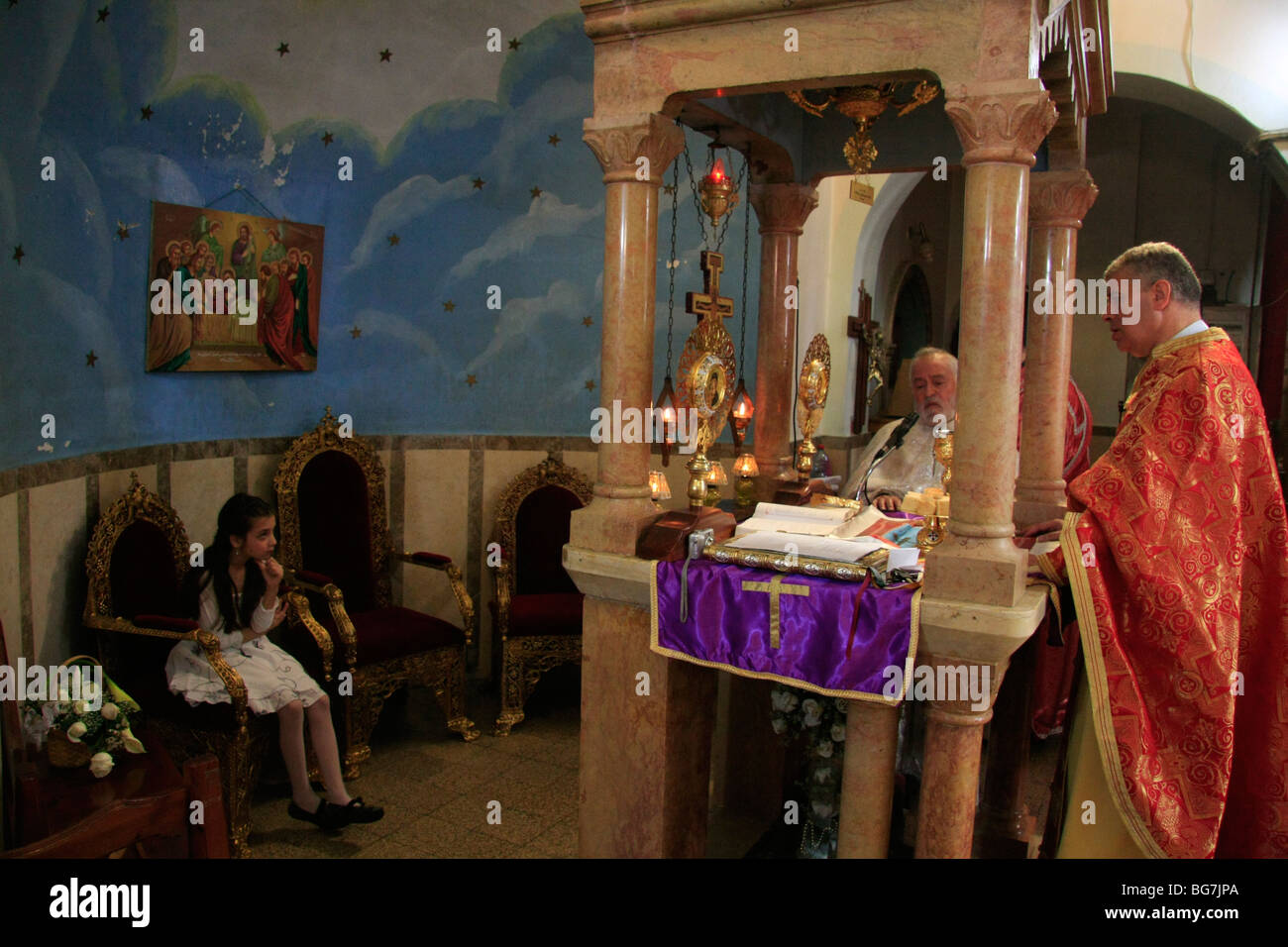Israel, Galilee, Easter, Palm Sunday at the Melkite Greek Catholic ...