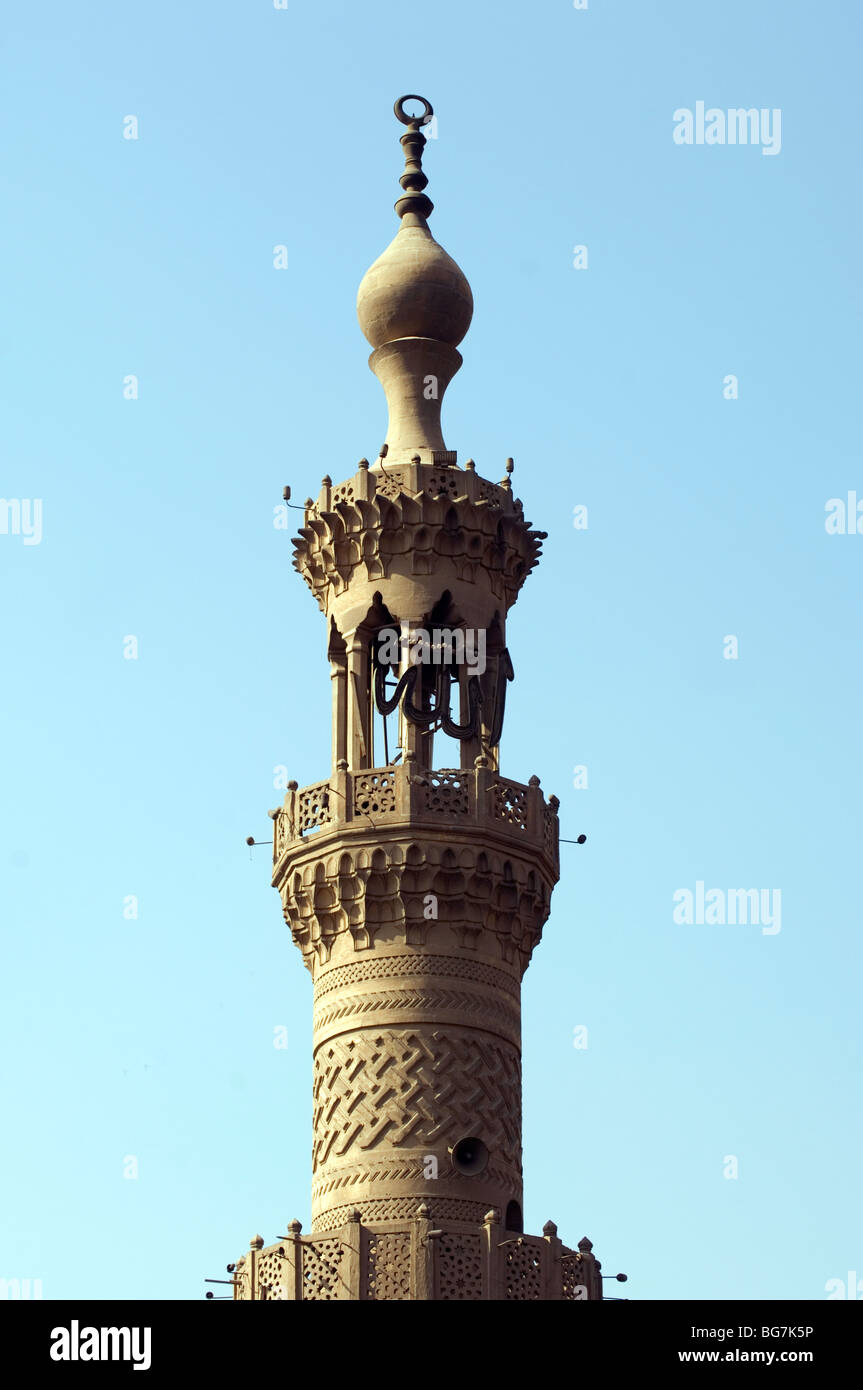 Detail of minaret on Mosque in Cairo Stock Photo - Alamy