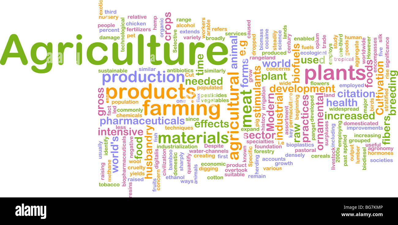 Word cloud concept illustration of agriculture farming Stock Photo - Alamy