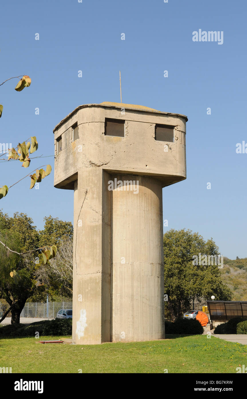 Israel, Lower Galilee, Kibbutz Alonim founded 1938. The water tower ...