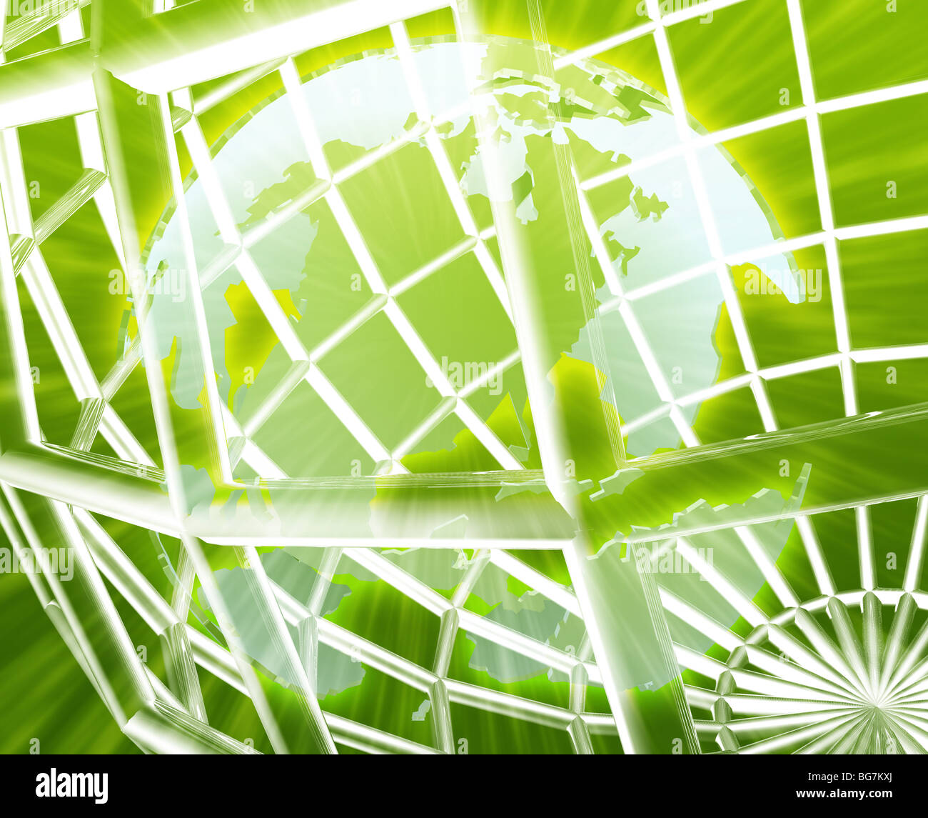 Abstract globe grid wireframe USA world map illustration Stock Photo ...