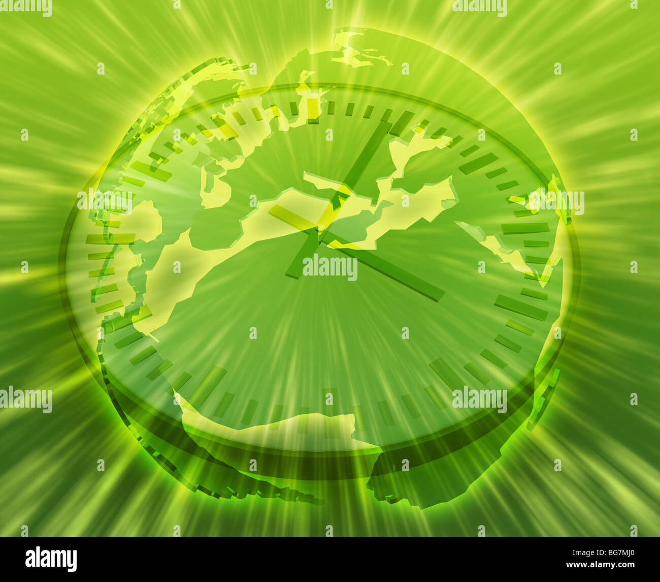 Time management worldwide Europe concept abstract illustration Stock ...