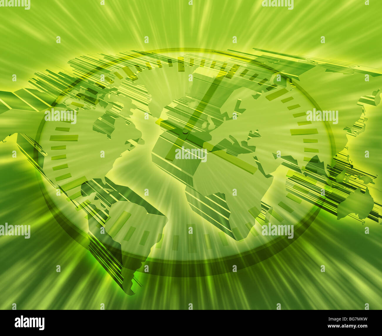 Time management worldwide global concept abstract illustration Stock ...