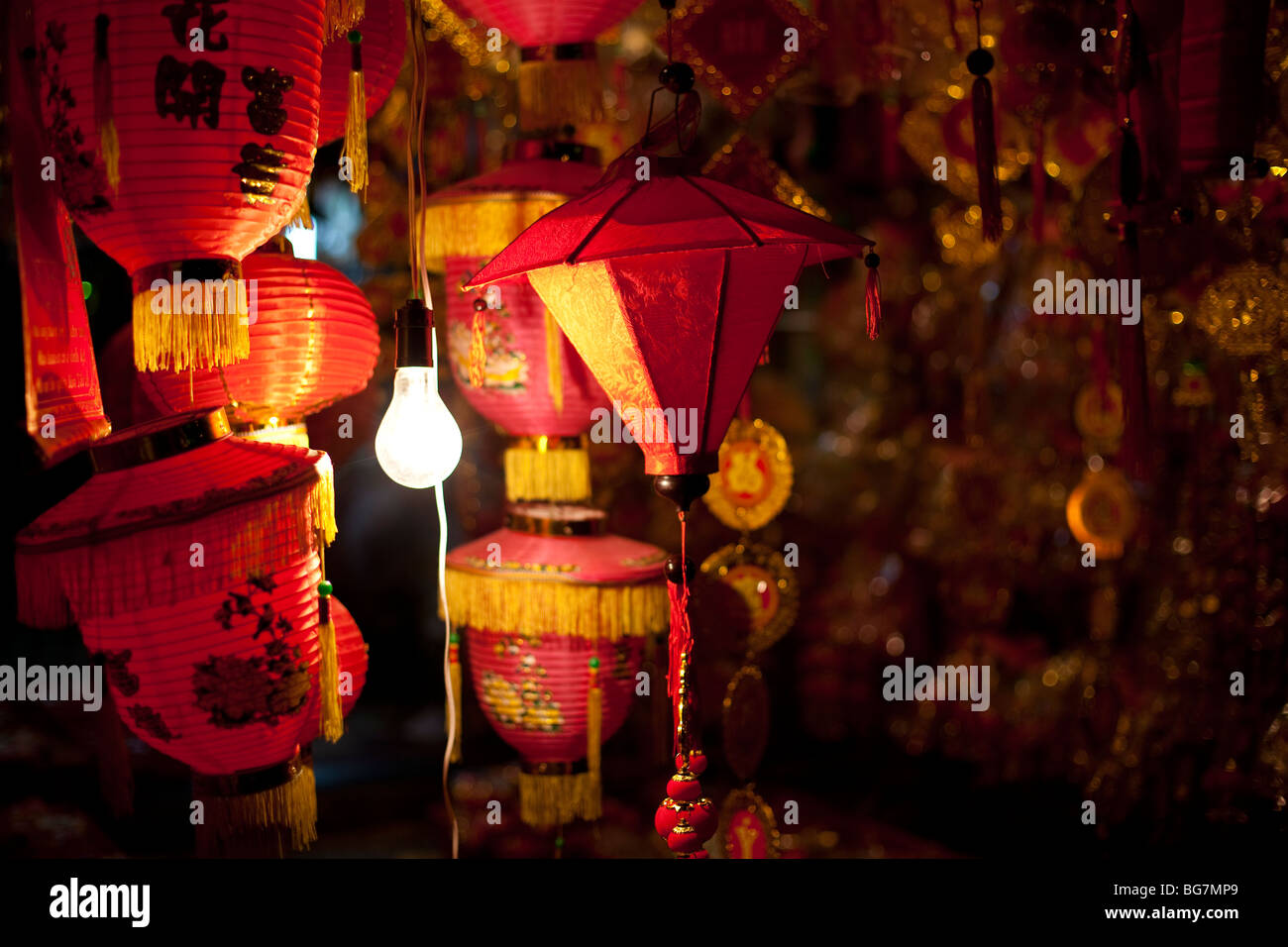 Decorations sold for the Tết Nguyên Đán holiday at a shop on Hai Thuong ...