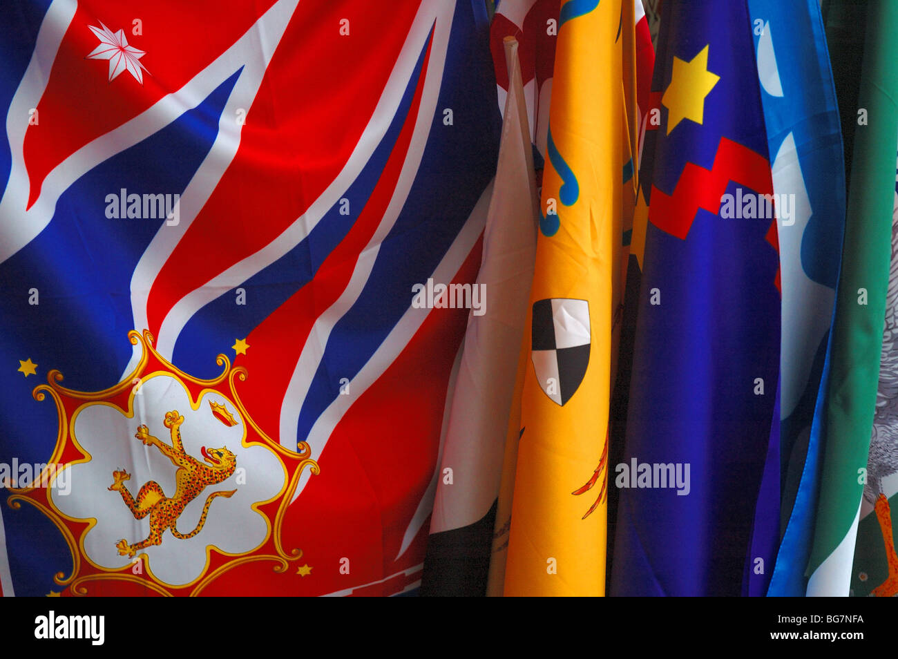 Colourful Flags of the Palio in Siena, Tuscany, Italy, Europe Stock ...