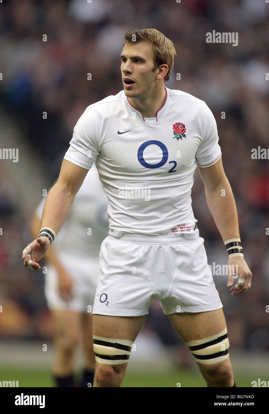 TOM CROFT ENGLAND & LEICESTER TIGERS RU TWICKENHAM MIDDLESEX ENGLAND 21 ...