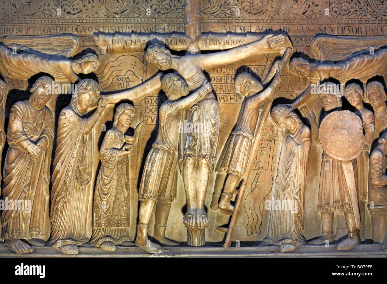 Deposition (1178, by Benedetto Antelami), cathedral (Duomo), Parma ...