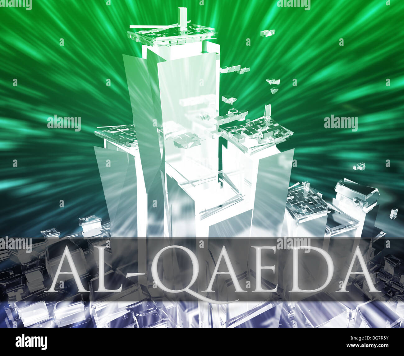 Terrorist terror attack Al Queda terrorism bombing concept illustration ...