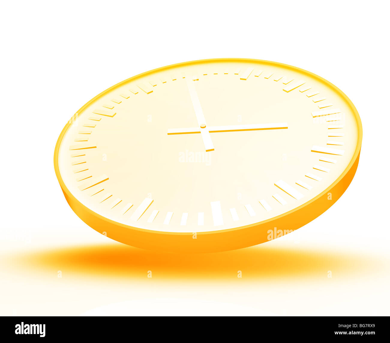 Floating colored clock illustration, plain elegant style Stock Photo ...