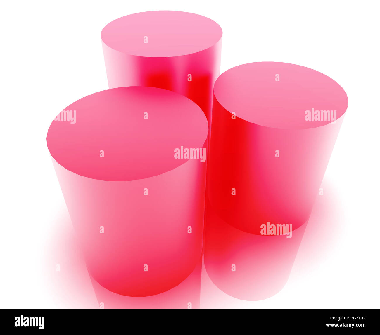 Database storage technology abstract illustration with 3d cylinders ...