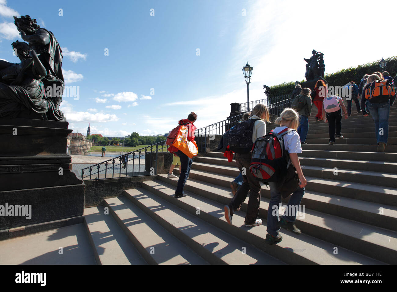 Stairs bruhlsche terrace hi-res stock photography and images - Alamy