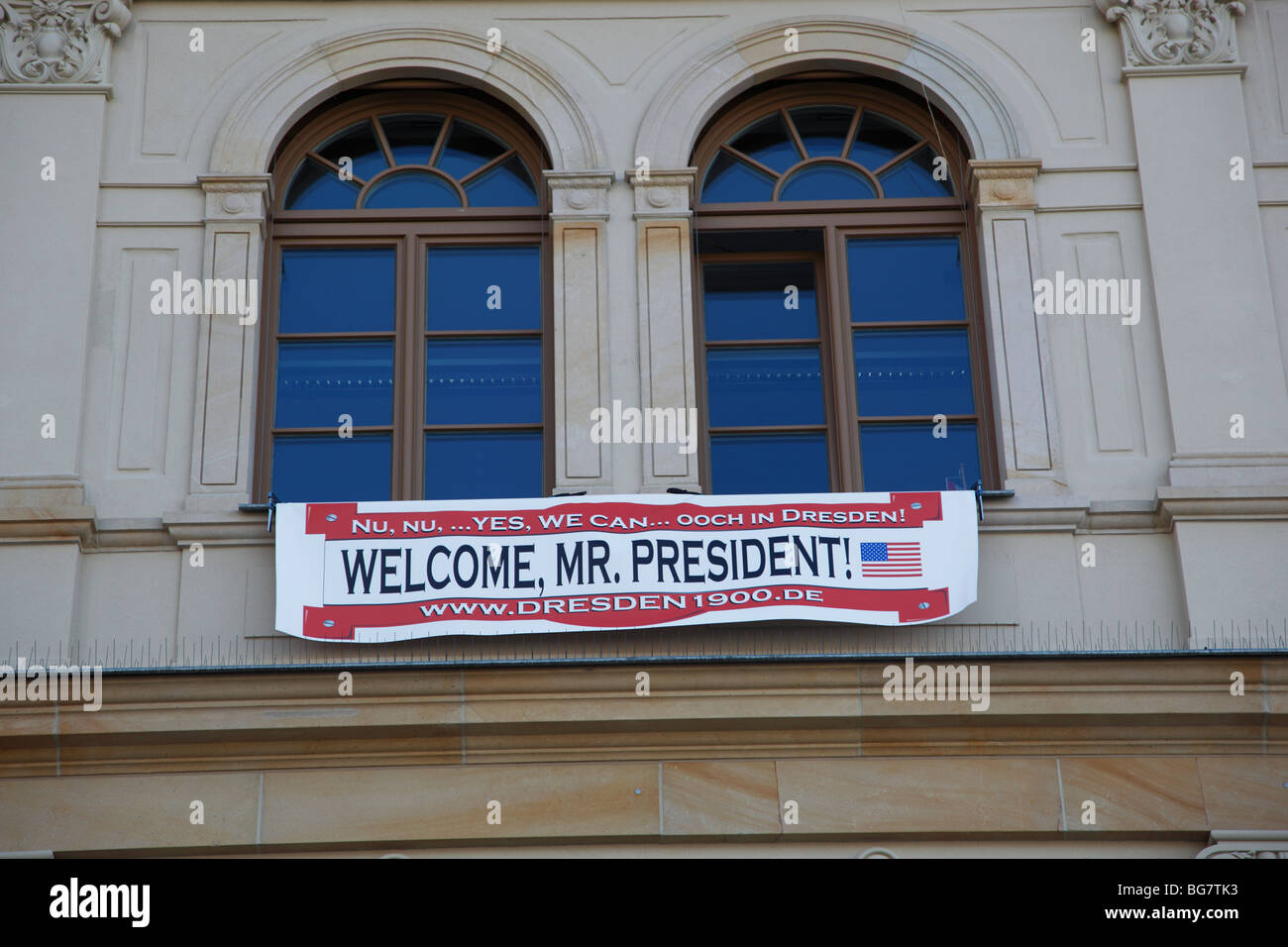 Germany, Saxony, Dresden, United States Presidential Visit, Welcome ...