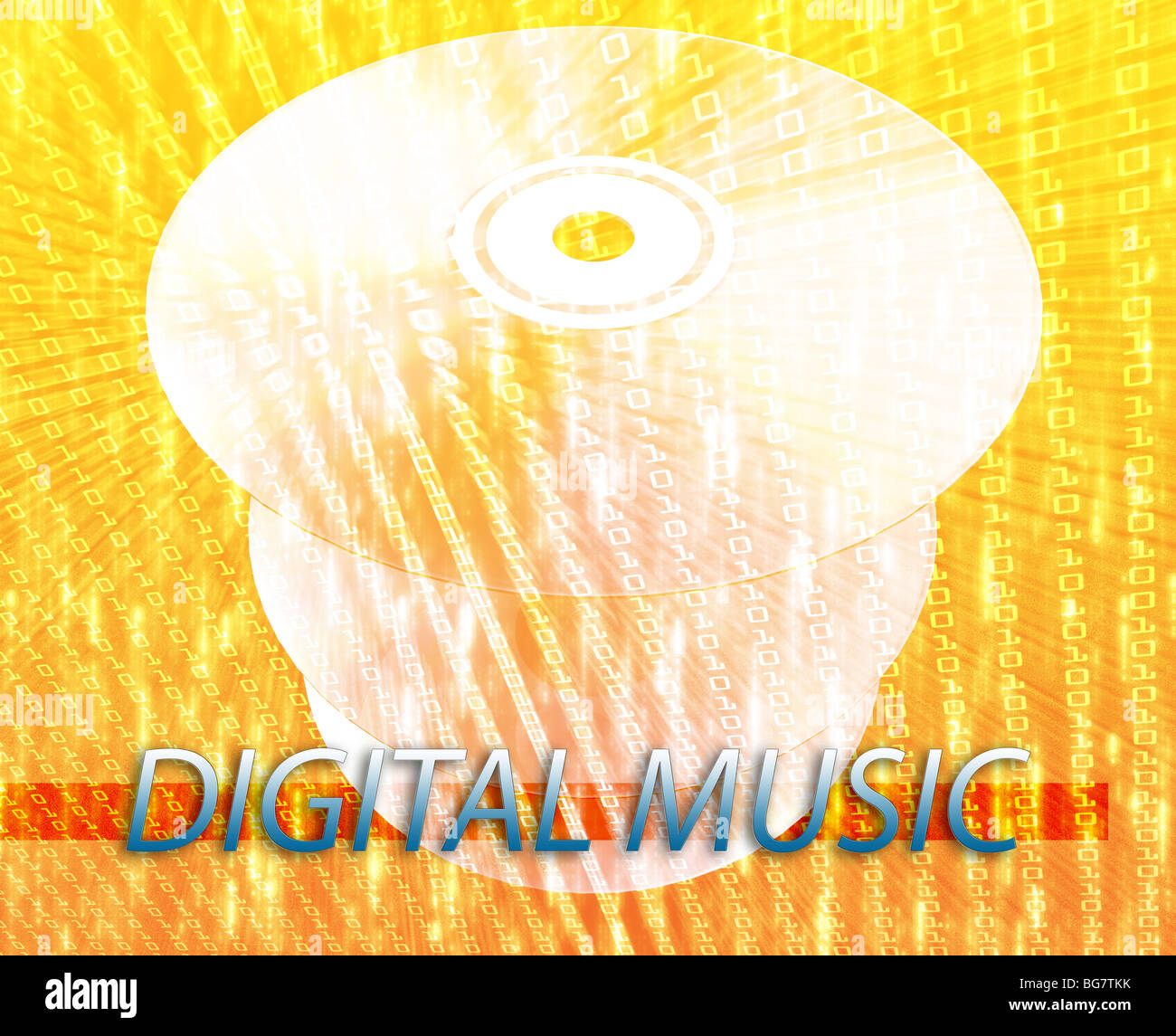 Digital media disc for online movies, music, entertainment Stock Photo ...