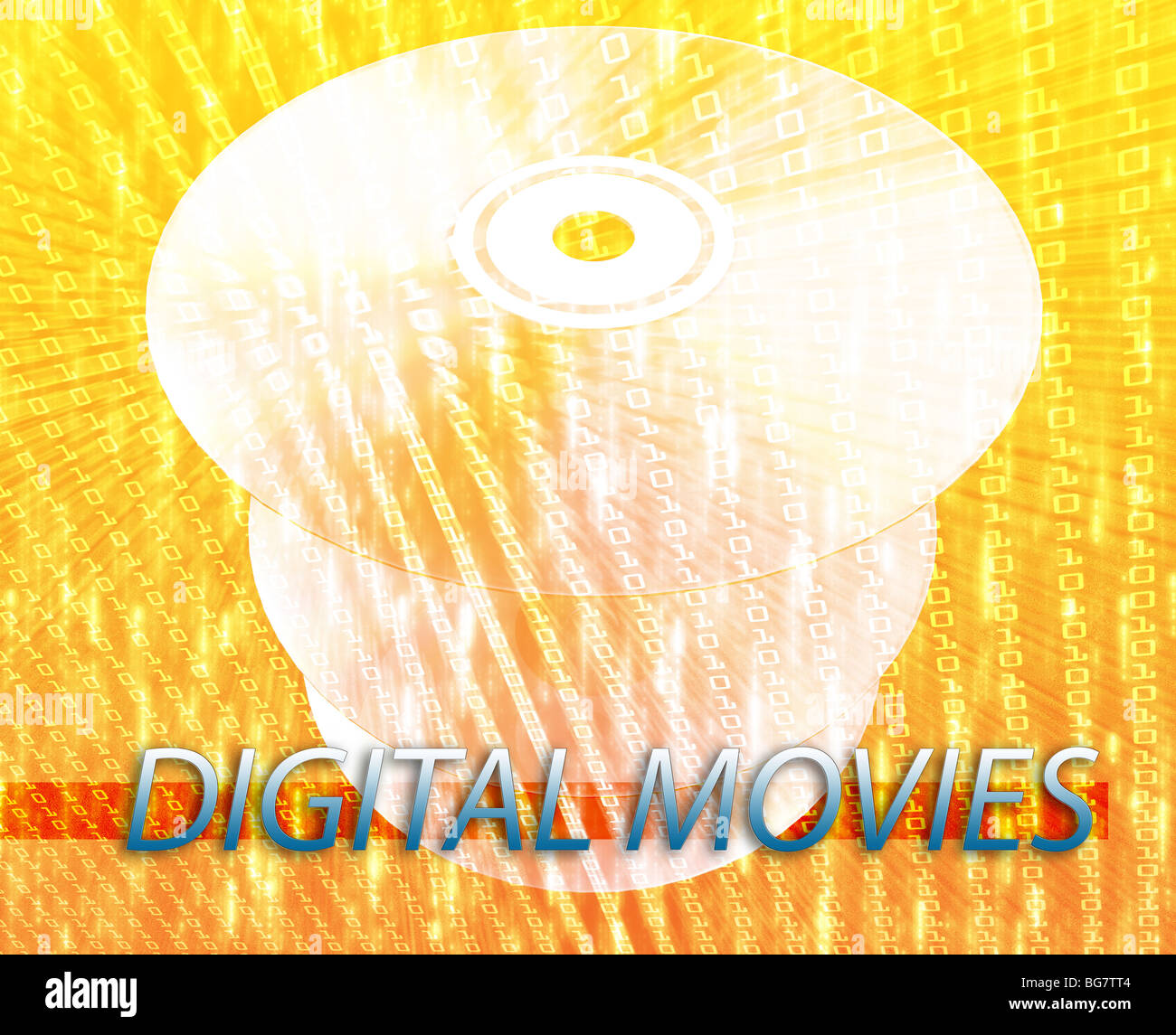 Digital media disc for online movies, music, entertainment Stock Photo ...