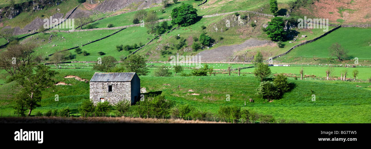 Stone Barn And Abandoned Mine Workings Ard Crags Near Little Town In ...