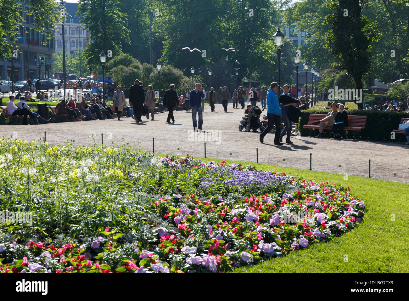 Finland, Helsinki, Helsingfors, Esplanadi Park, Esplanade Park, Gardens ...