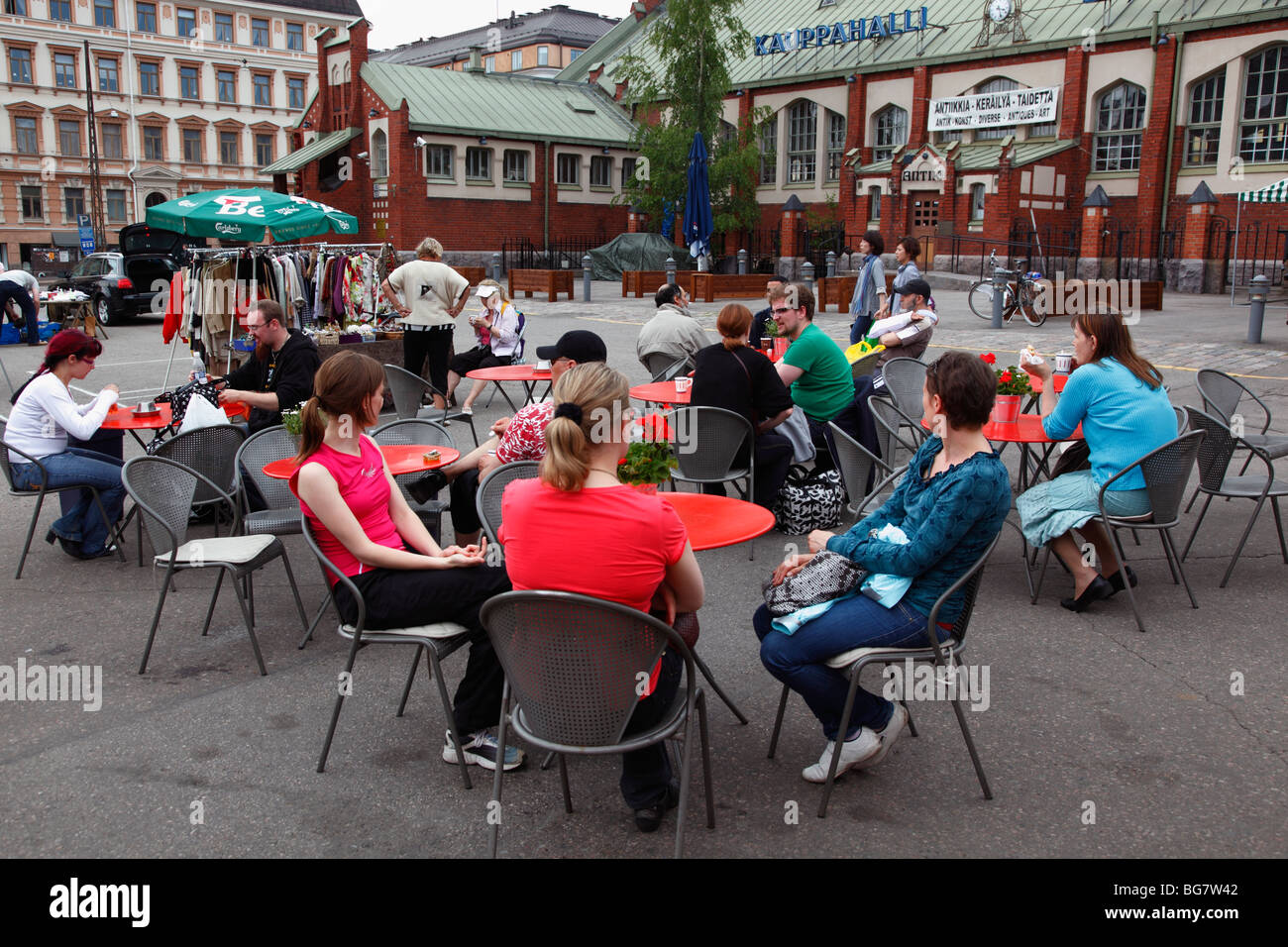 Finland, Helsinki, Helsingfors, Hietalahdentori, Hietalahti Flea Market ...