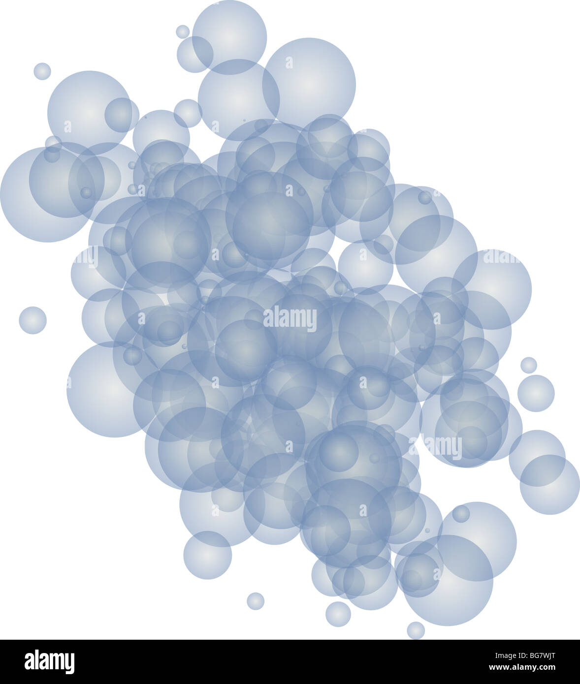 Abstract illustration of round floating bubbles circles Stock Photo - Alamy