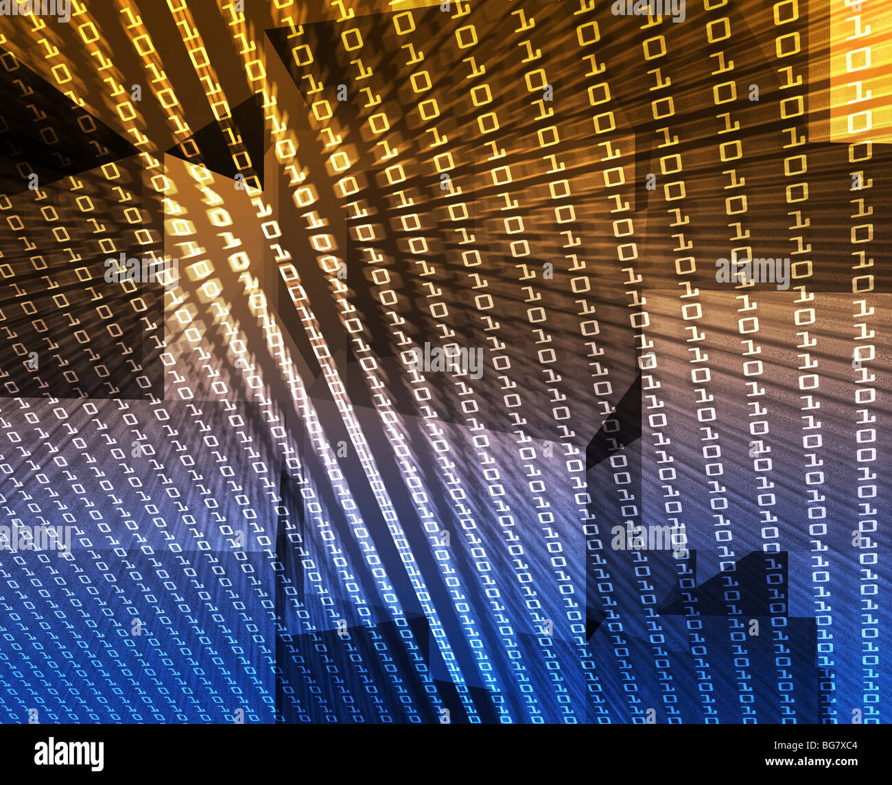 Internet data structures concept with connected cubes illustration ...