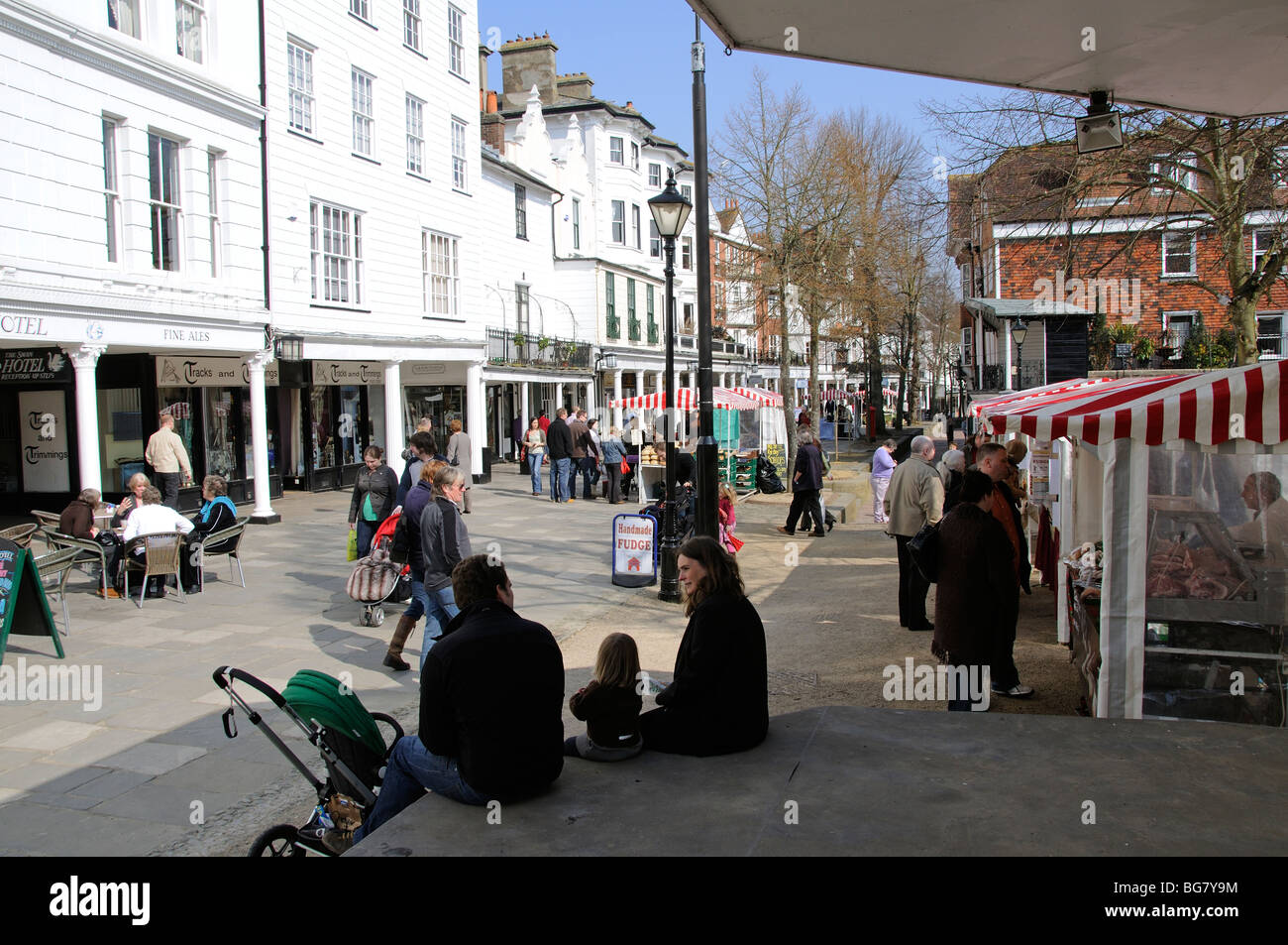 The Pantiles a historic shopping area in Royal Tunbridge Wells Kent ...