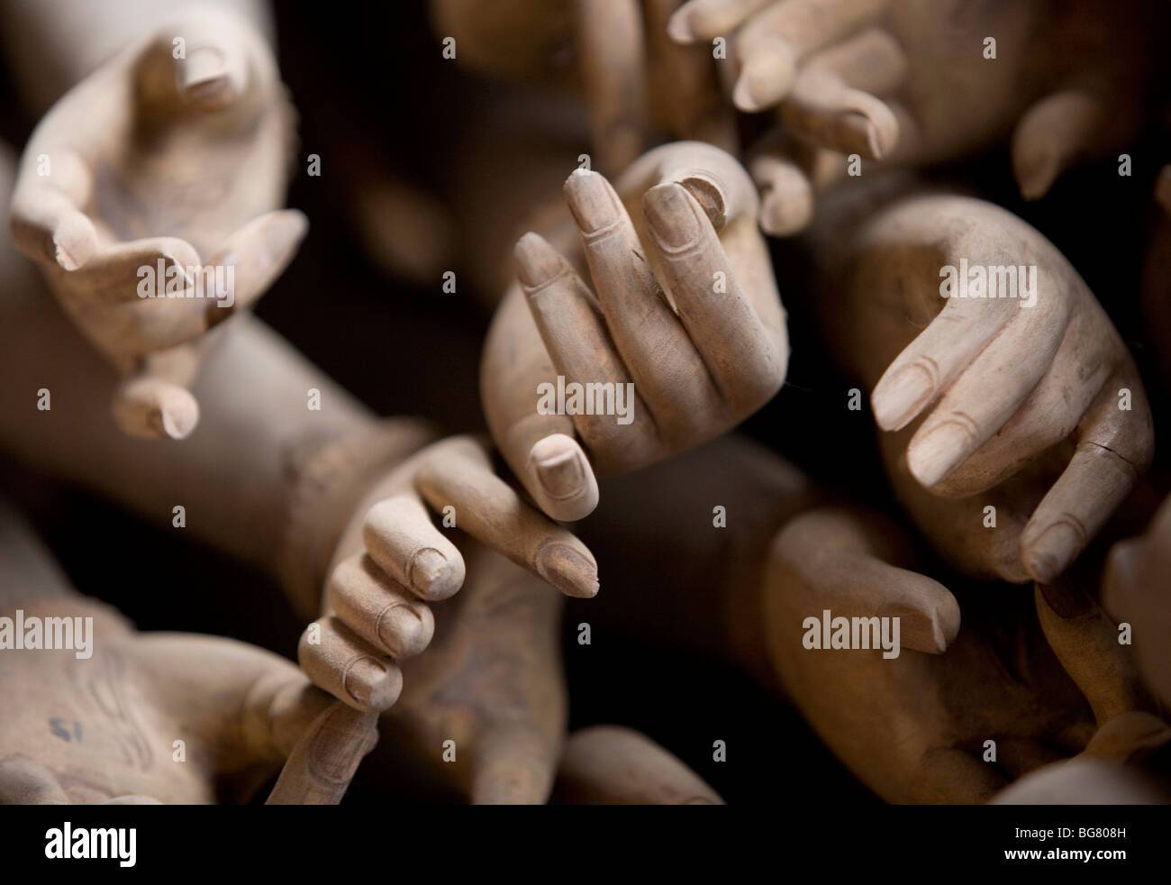 Carved hands for the Shaolin Temple, Shaolin, China Stock Photo - Alamy