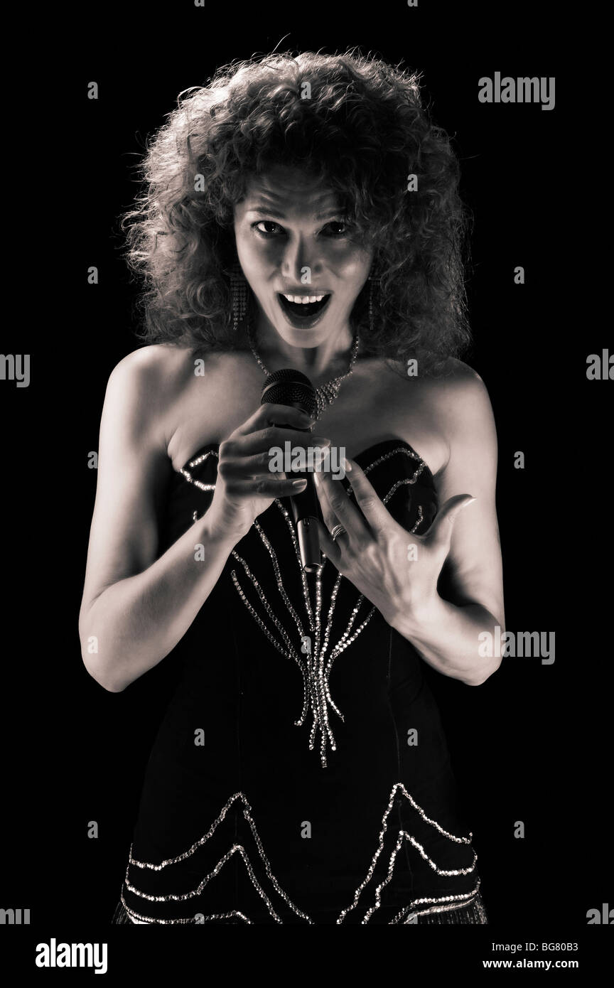 Bald female singer hi-res stock photography and images - Alamy