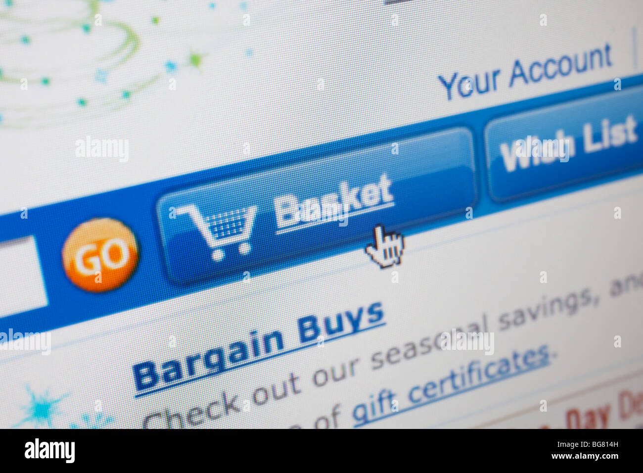 Shopping basket screen hi-res stock photography and images - Alamy