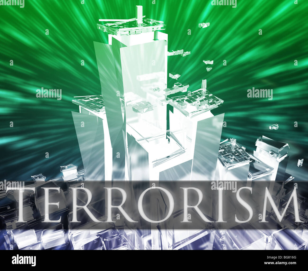 Terrorist terror attack Al Queda terrorism bombing concept illustration ...