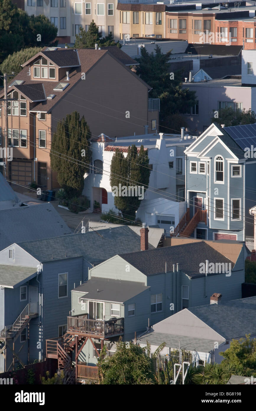 Houses, Potrero Hill, San Francisco, California, USA Stock Photo - Alamy