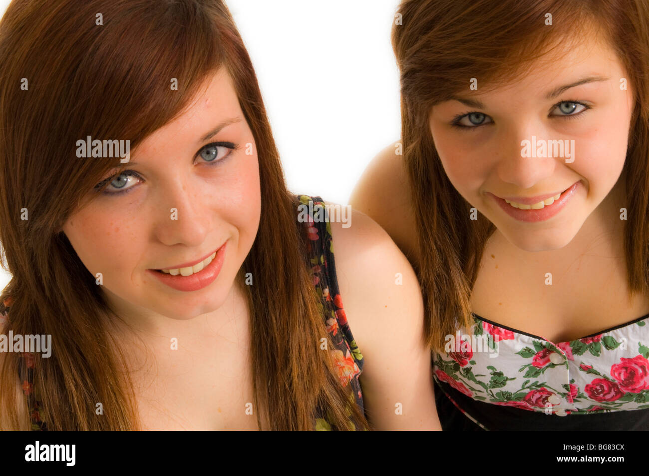 teenage girls in studio shoot Stock Photo - Alamy