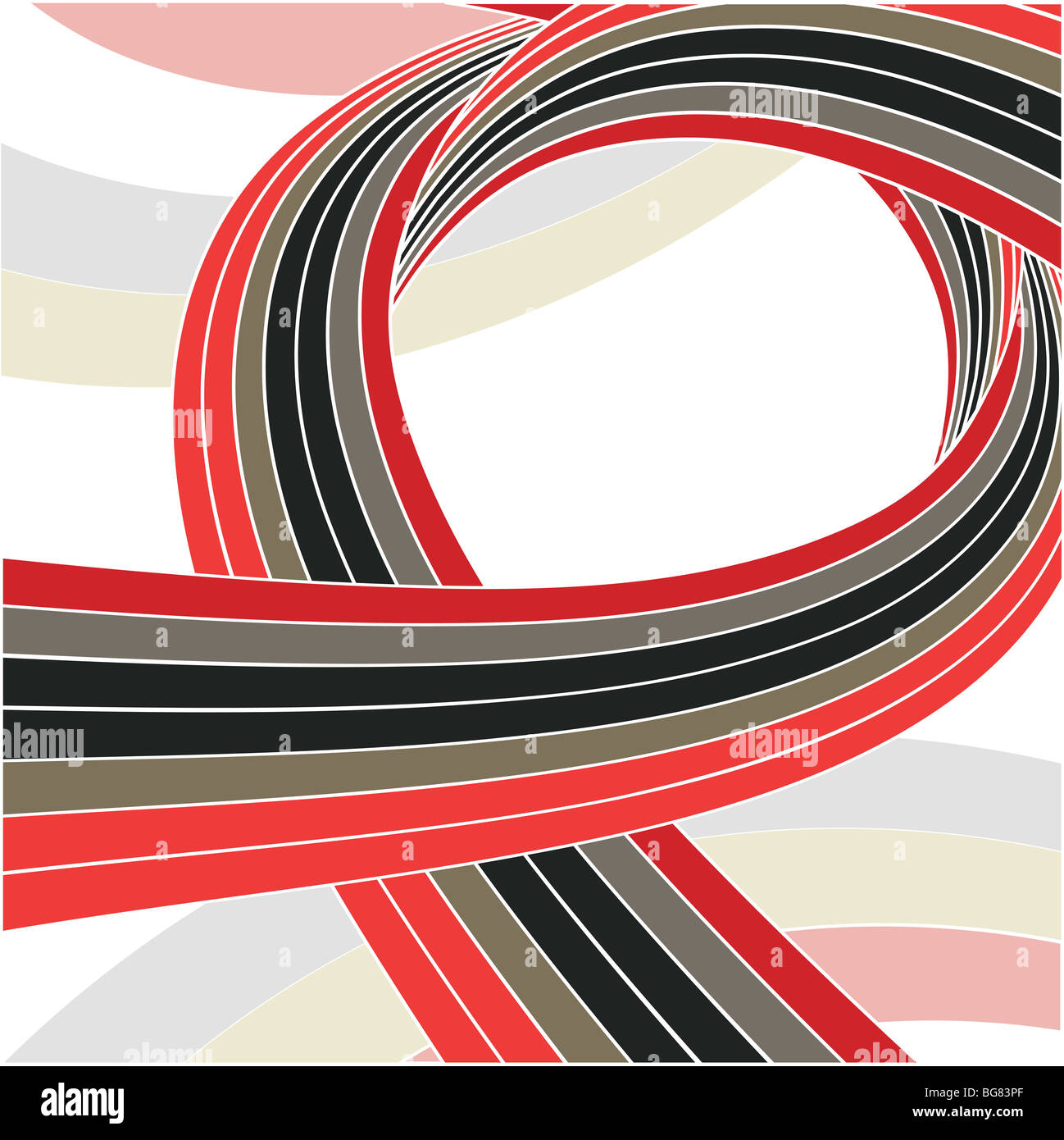 black and red swirling ribbon background Stock Photo - Alamy