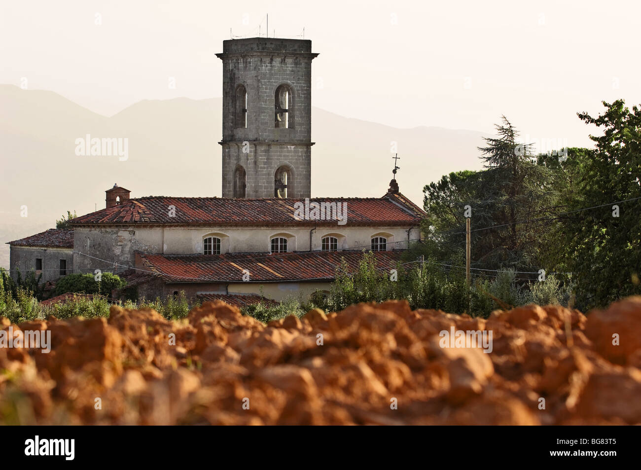 Tuscan church near Luca in Italy Stock Photo - Alamy