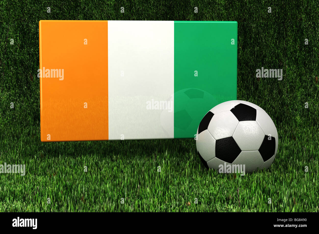 Ivory coast flag on green hi-res stock photography and images - Alamy
