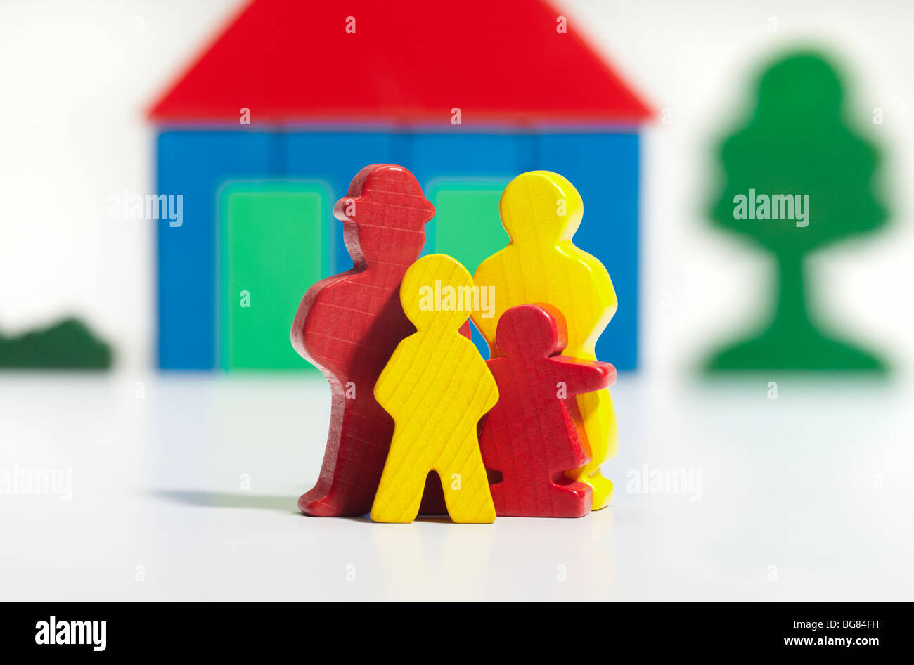 family model in front of house Stock Photo - Alamy