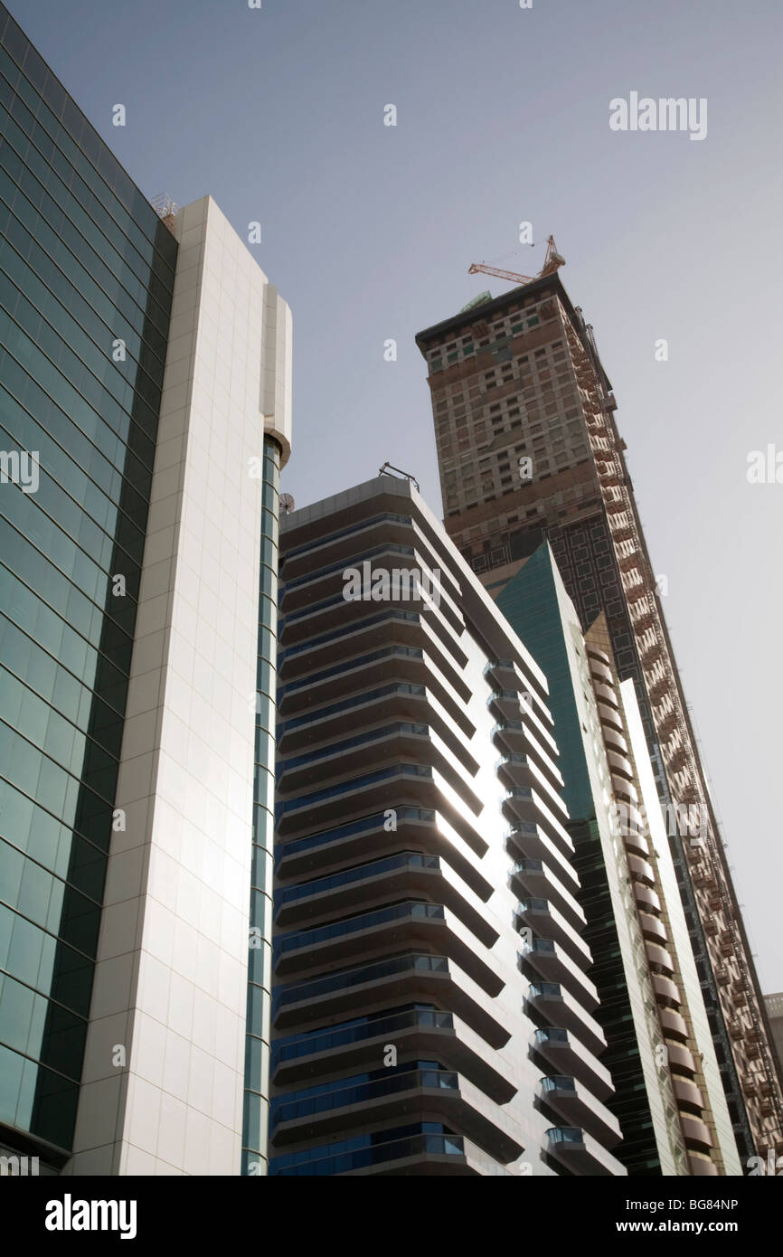 dubai emirates skyscrapers building industry Stock Photo - Alamy