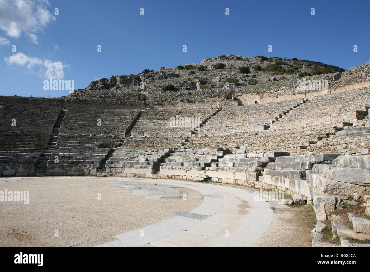 Ruins of the ampitheatre at ancient Philippi near Kavala Greece Stock ...