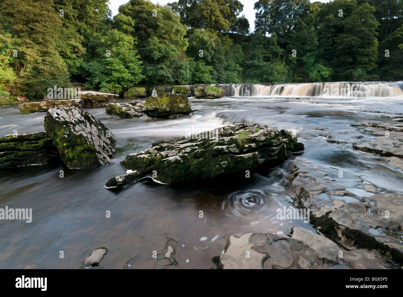 Aysgarth Falls on the River Ure in Wensleydale Yorkshire dales Stock ...