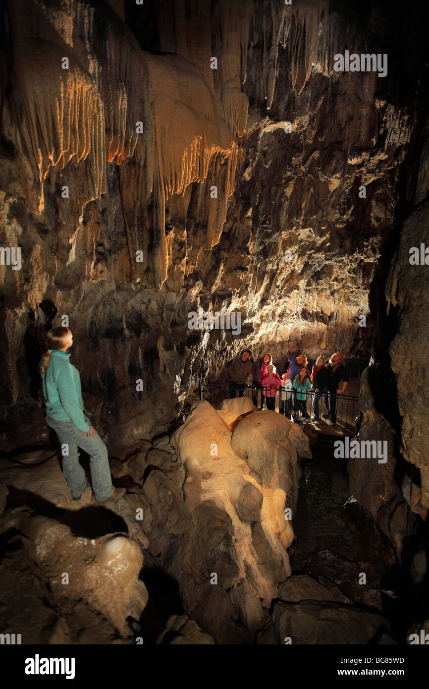 Underground environment inside Pooles Cavern in Buxton, Peak District ...