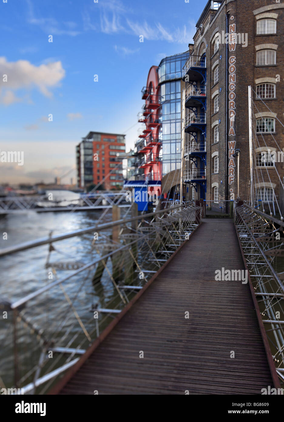 St Saviour s Dock Footbridge, New Concordia Wharf, London, England, UK ...