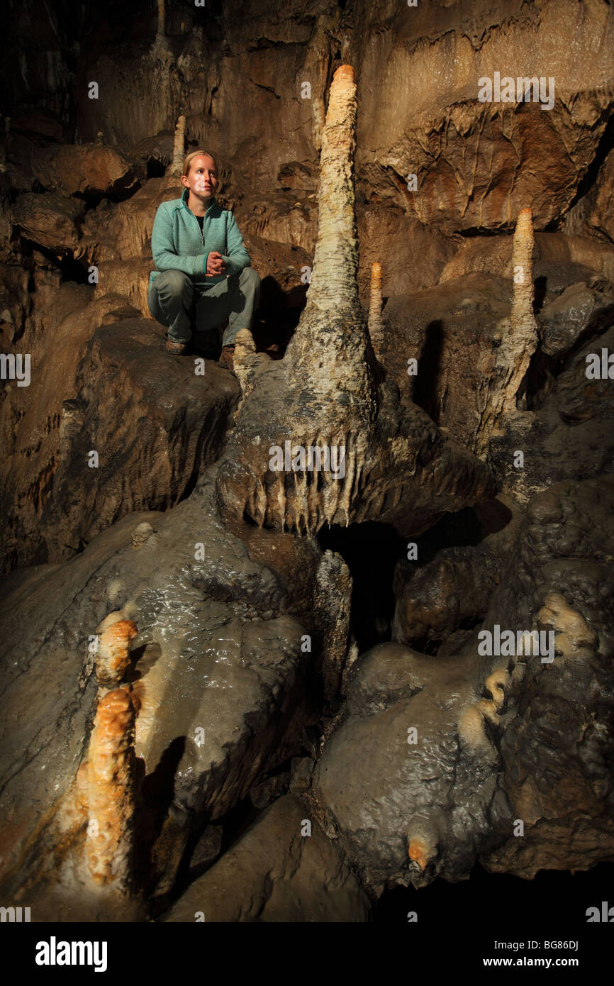 Underground environment inside Pooles Cavern in Buxton, Peak District ...