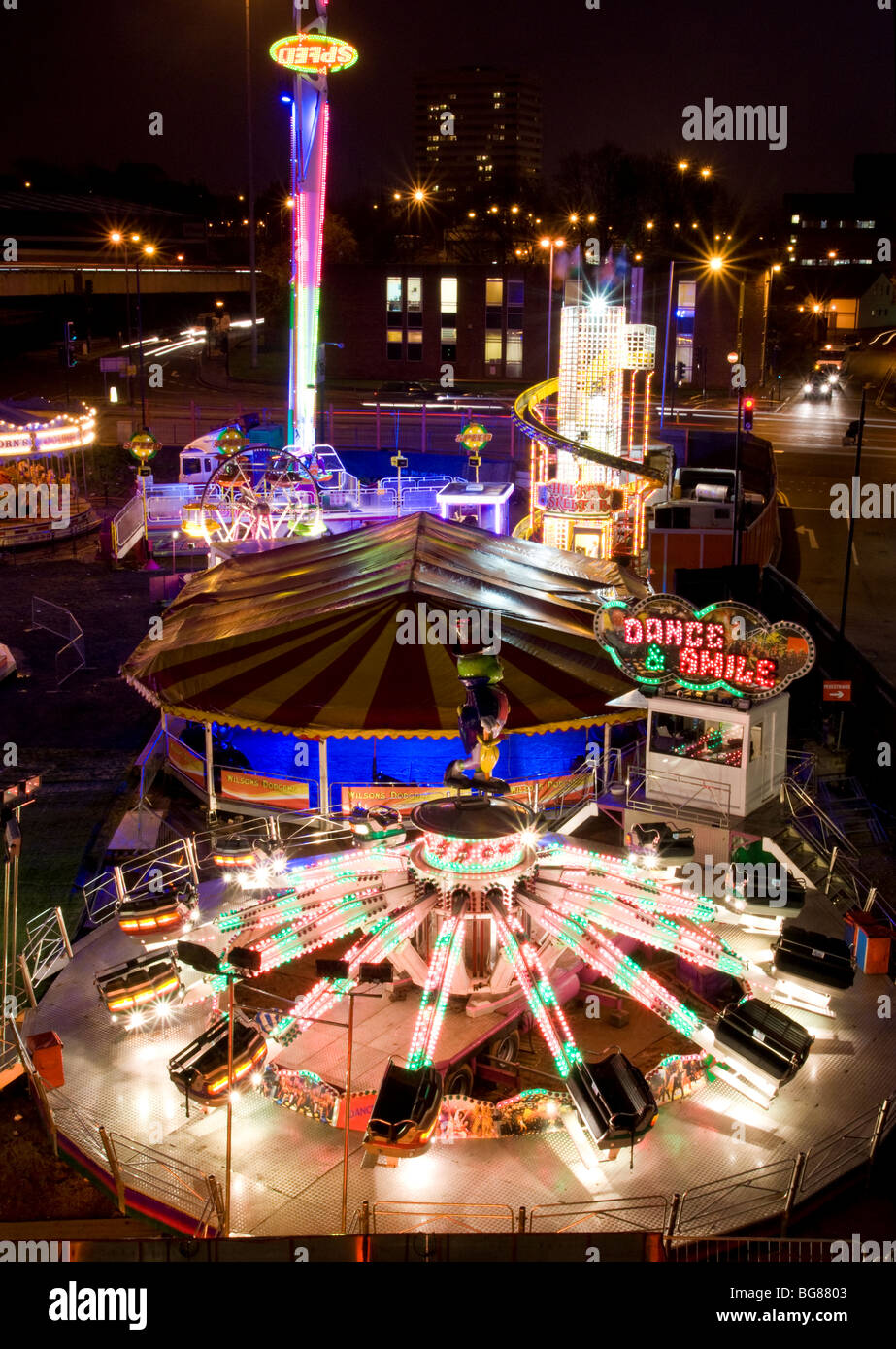 Neon fair ground lights hi-res stock photography and images - Alamy