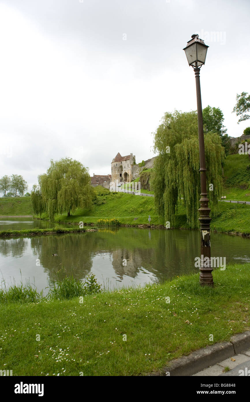 Town walls in Falaise Normandy, France Stock Photo - Alamy