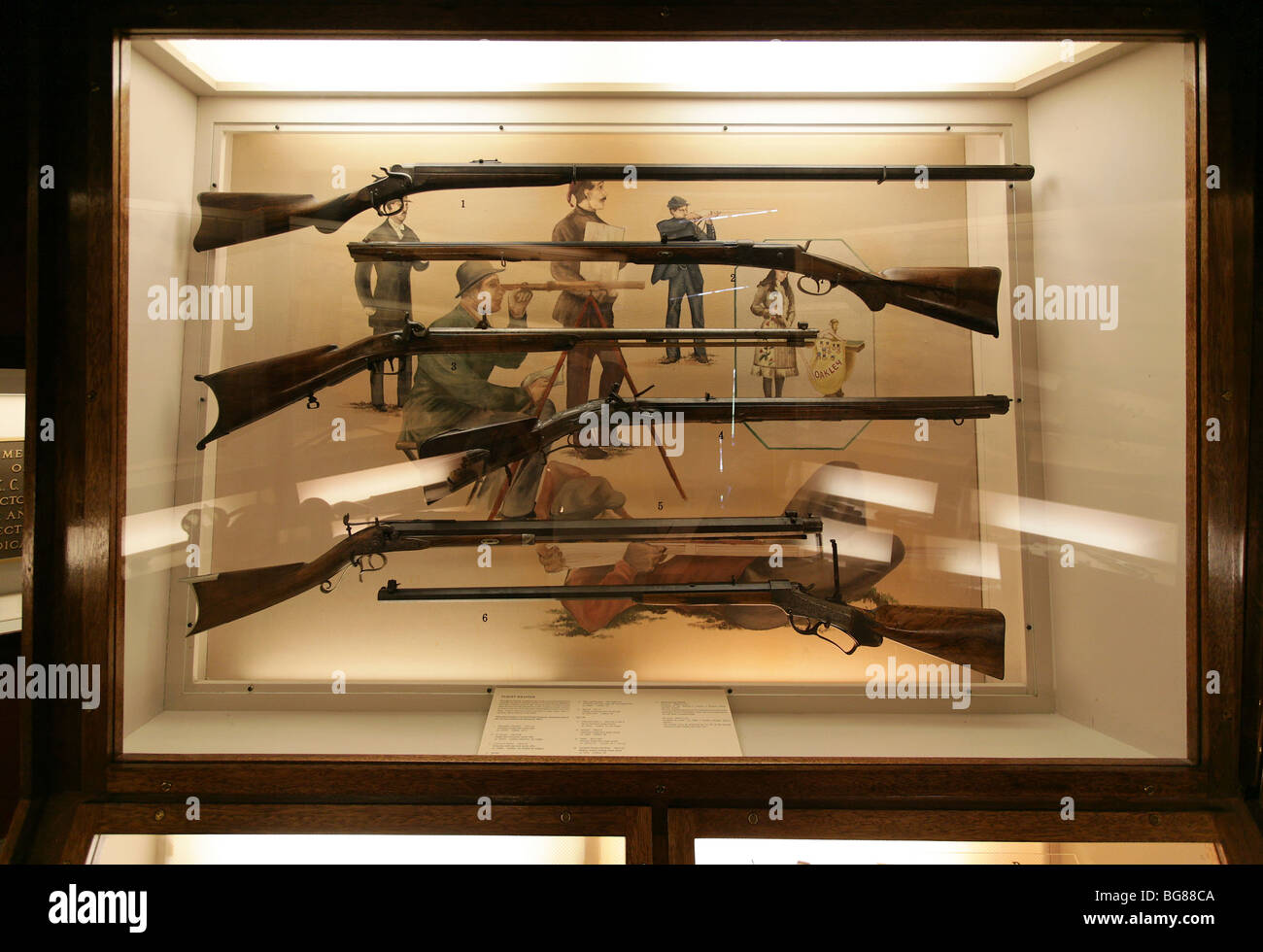 Display of target rifles at the Nevada State Museum, Carson City ...