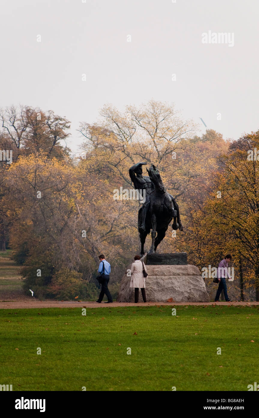 The Physical Energy statue in Kensington Gardens, London Stock Photo ...