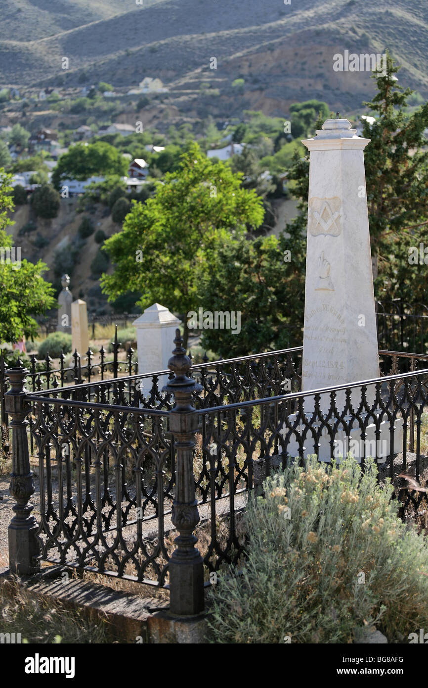 Tombstones at Silver Terrace Cemeteries, circa 1800s. Virginia City ...