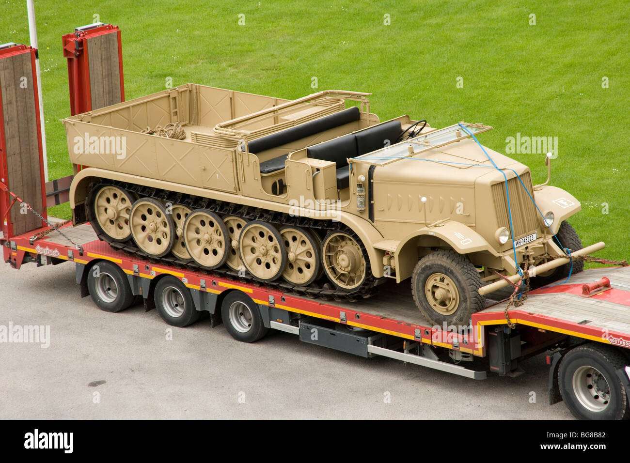 Restored German army Second World War Half track vehicle in Falaise ...